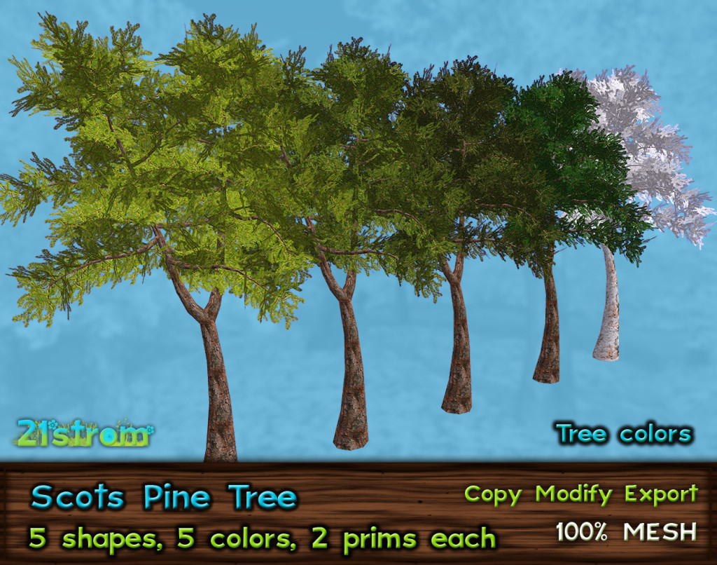 White Birch Tree Glen – another 4 sets – more 30 mesh landscapes with ...