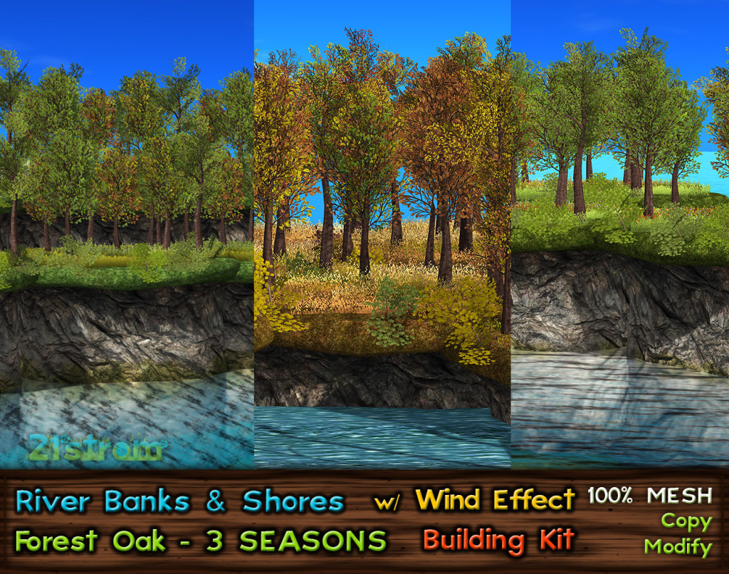 White Birch Tree Glen – another 4 sets – more 30 mesh landscapes with ...